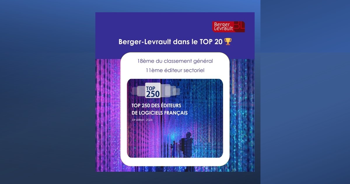 Berger-Levrault parmi les leaders du Top 250 des éditeurs de logiciels ...